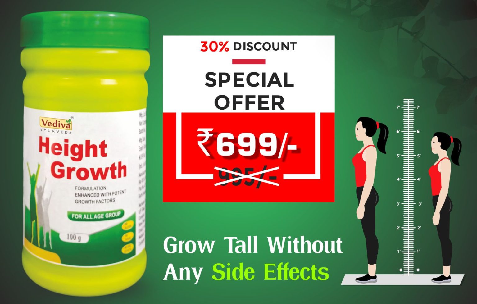 Growth On Body Increase Powder | Best Powder for Height Growth